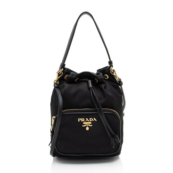 Prada | Bags | Prada Tessuto Duet Drawstring Mini Bucket Bag | Poshmark